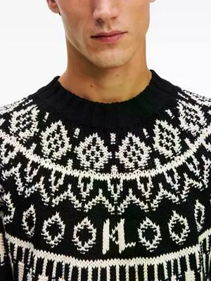 Karl Lagerfeld Patterned Intarsia-knit Jumper