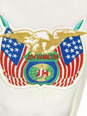 JEFF HAMILTON Chicago Bulls Varsity Bomber Jacket - Red