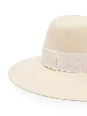 MAISON MICHEL Virginie Wool Felt Fedora Hat - Neutrals