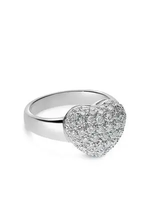 LEO PIZZO 18kt White Gold Diamond Amore Ring - Silver