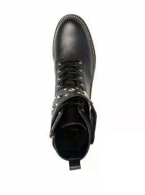 Michael Kors Haskell Spike-strap Leather Boots