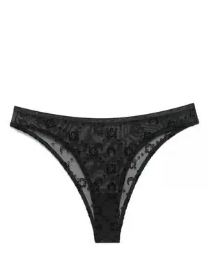 MARINE SERRE Moonogram Mesh Briefs - Black