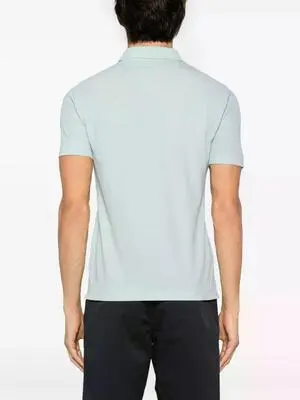 ZANONE Short-sleeve Cotton Polo Shirt - Blue