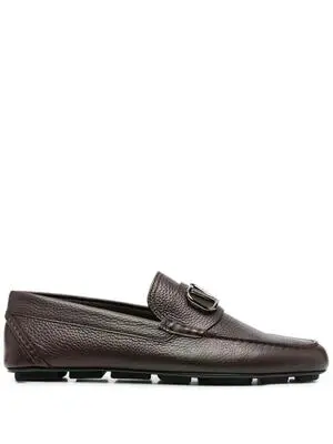 Valentino Garavani Vlogo Signature Leather Driving Shoes - Brown
