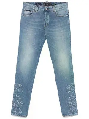 Philipp Plein Embellished Straight Leg Jeans