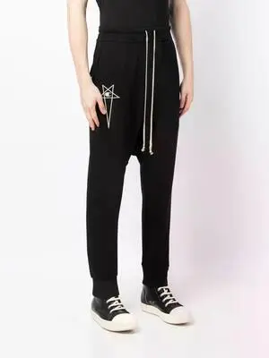 Rick Owens Prisoner Drop-crotch Track Pants - Black
