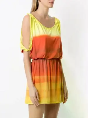 AMIR SLAMA Gradient Empire Line Dress