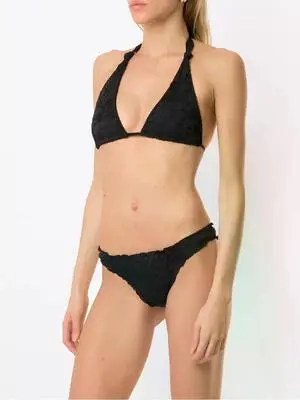 AMIR SLAMA Textured Triangle Bikini Set