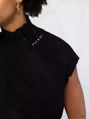 Marni Distressed Cropped Vest