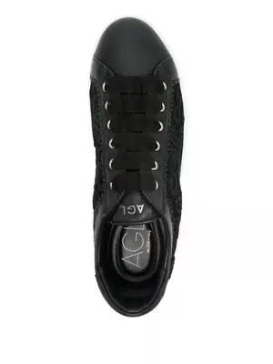 Agl Embroidered Sneakers - Black