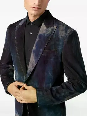 Philipp Plein Bleached-effect Velvet Blazer
