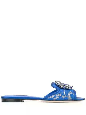 Dolce & Gabbana Bianca Embellished Sandals - Blue