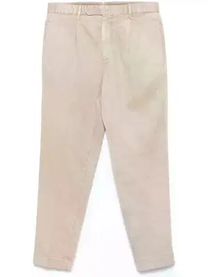 DELL'OGLIO Pressed-crease Trousers - Neutrals