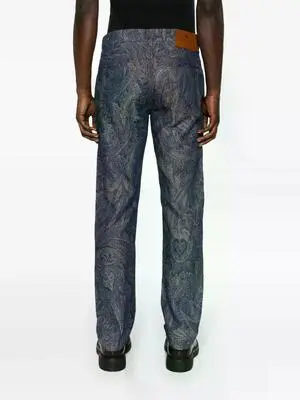 Etro Paisley Jacquard Straight-leg Trousers