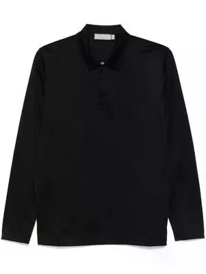 Canali Lightweight-jersey Polo Shirt - Black