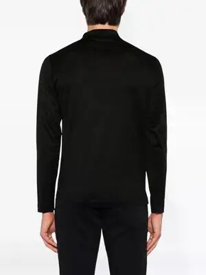 Canali Lightweight-jersey Polo Shirt - Black