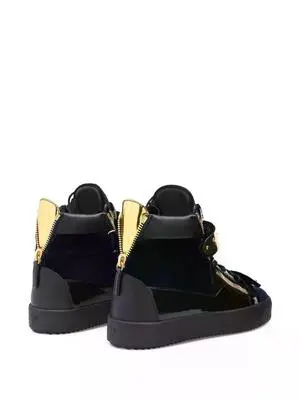 GIUSEPPE ZANOTTI Coby Velvet Mid-top Sneakers
