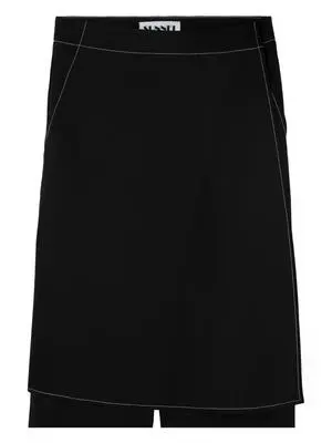 Sunnei Layered-design Trousers - Black