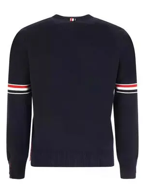 Thom Browne Milano Stitch Crew Neck Jumper - Blue