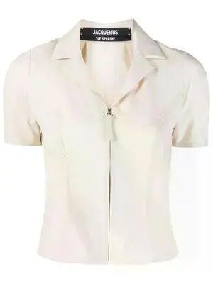 Jacquemus Tangelo Zip-up Cycling Shirt - Neutrals