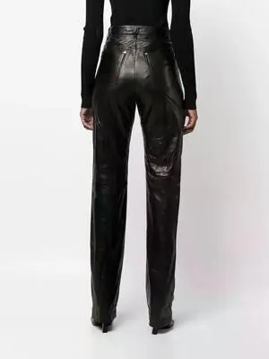 Philipp Plein Straight-leg Lambskin Trousers