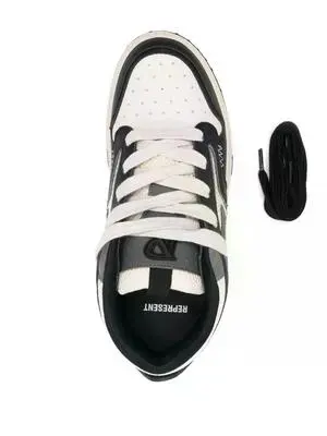REPRESENT Panelled Leather Sneakers - Black