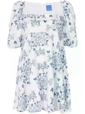 MACGRAW Vienna Porcelain Print Dress - Blue