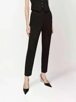 Dolce & Gabbana High-waisted Jacquard Trousers