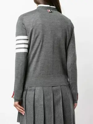 Thom Browne 4-bar Stripe V-neck Cardigan