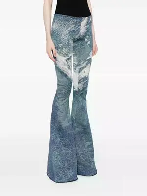 Roberto Cavalli Patterned Jacquard Flared Trousers