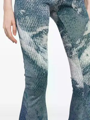 Roberto Cavalli Patterned Jacquard Flared Trousers