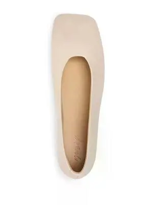 Marsèll Spatolona Ballet Flats In Ecru Calf Leather - Neutrals