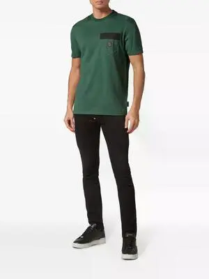 Philipp Plein Logo-appliqué Cotton T-shirt - Green
