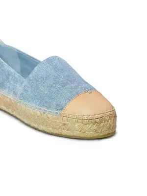 Tory Burch Leather Espadrilles - Blue