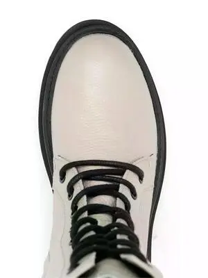 Calvin Klein Lace-up Leather Platform Boots