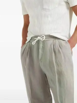 Brunello Cucinelli Tapered Trousers With Drawstring Waist - Grey