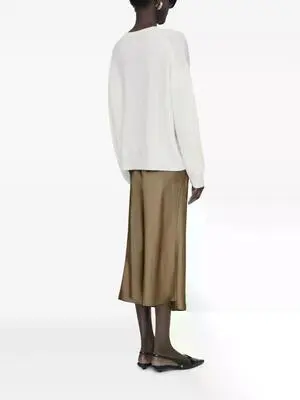 ANINE BING Bar Silk Midi Skirt