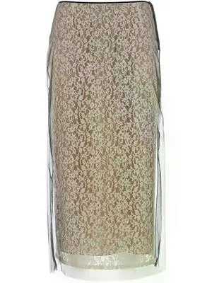 Fendi Layered Midi Skirt - Neutrals