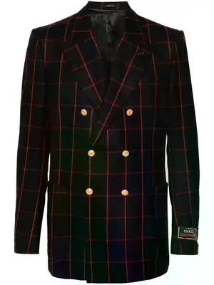 Gucci Logo-patch Double-breasted Blazer