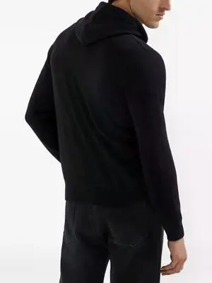 Brunello Cucinelli Zip-front Cashmere Hoodie - Black