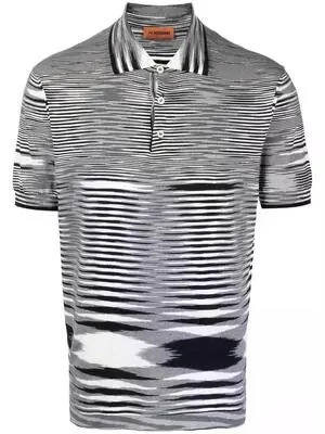 Missoni Marl-knit Polo Shirt - Black