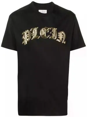 Philipp Plein Logo-appliqué Cotton T-shirt - Black