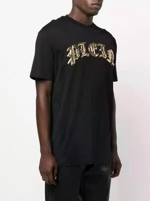 Philipp Plein Logo-appliqué Cotton T-shirt - Black