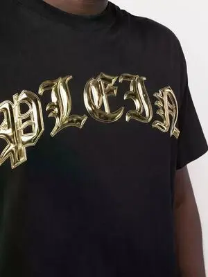Philipp Plein Logo-appliqué Cotton T-shirt - Black
