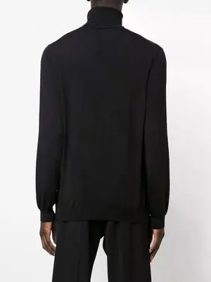 ZANONE Roll-neck Virgin Wool Blend Jumper - Black