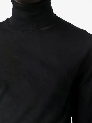 ZANONE Roll-neck Virgin Wool Blend Jumper - Black