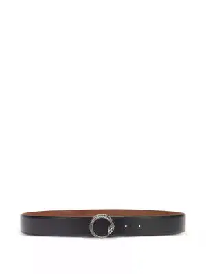 Roberto Cavalli Snake Buckle Belt - Black