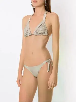 AMIR SLAMA Ruffled Triangle Bikini Set