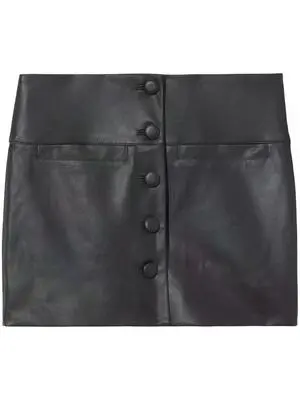 Proenza Schouler White Label Faux-leather Mini Skirt - Black