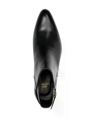 LIDFORT Pointed-toe Buckled Leather Boots